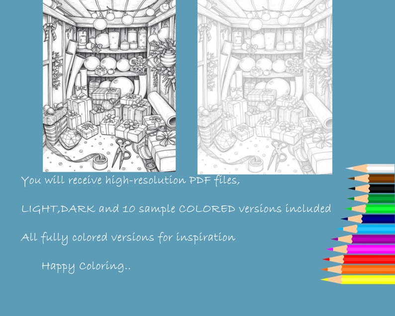 Christmas Coloring Book | 100 Holiday Pages, Adults & Kids Printable ...