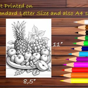 Fruit Coloring Pages: 30 Printable Fantasy Coloring Sheets (PDF) - Etsy