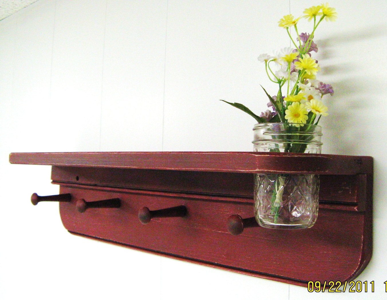 PRIMITIVE WALL SHELF 36 Reclaimed Wood Shelf Coat - Etsy