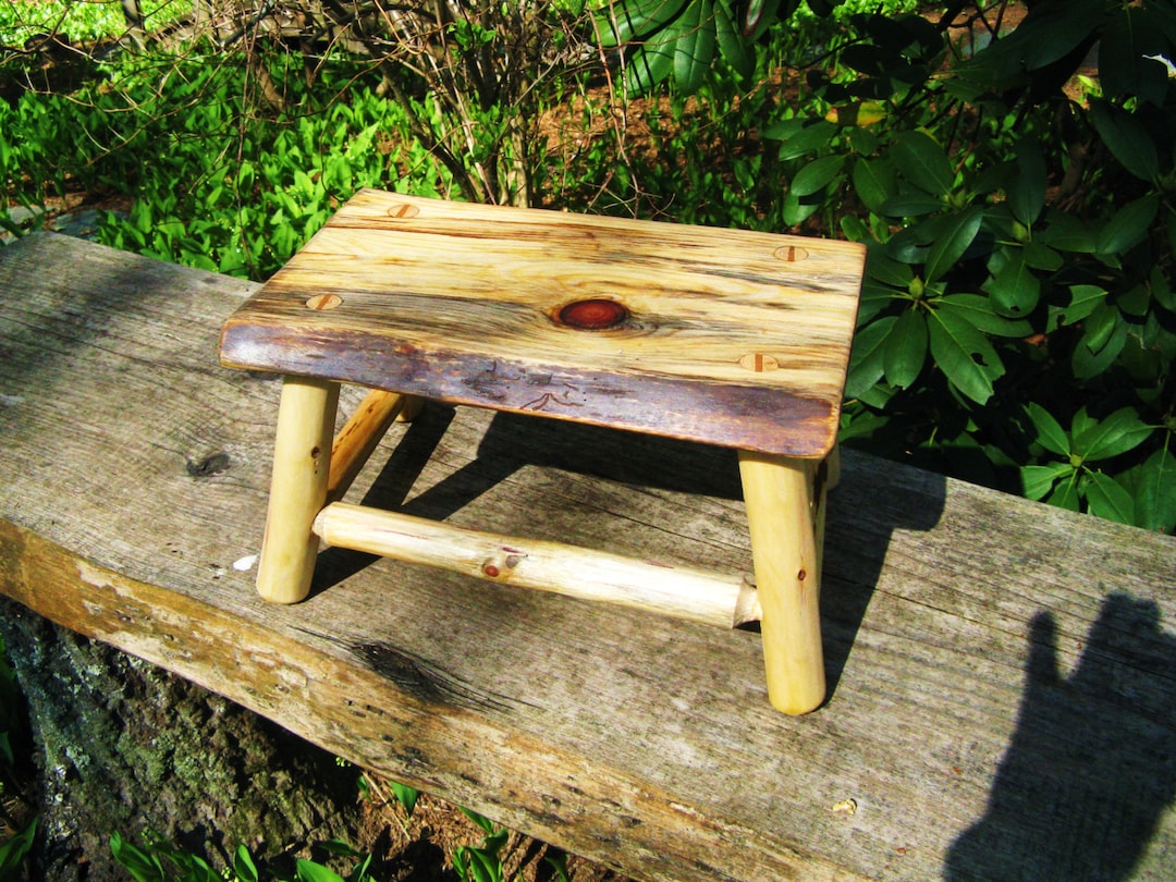 Rustic Log Footstool, Foot Stool, Stick Furniture, Twig Furniture ...