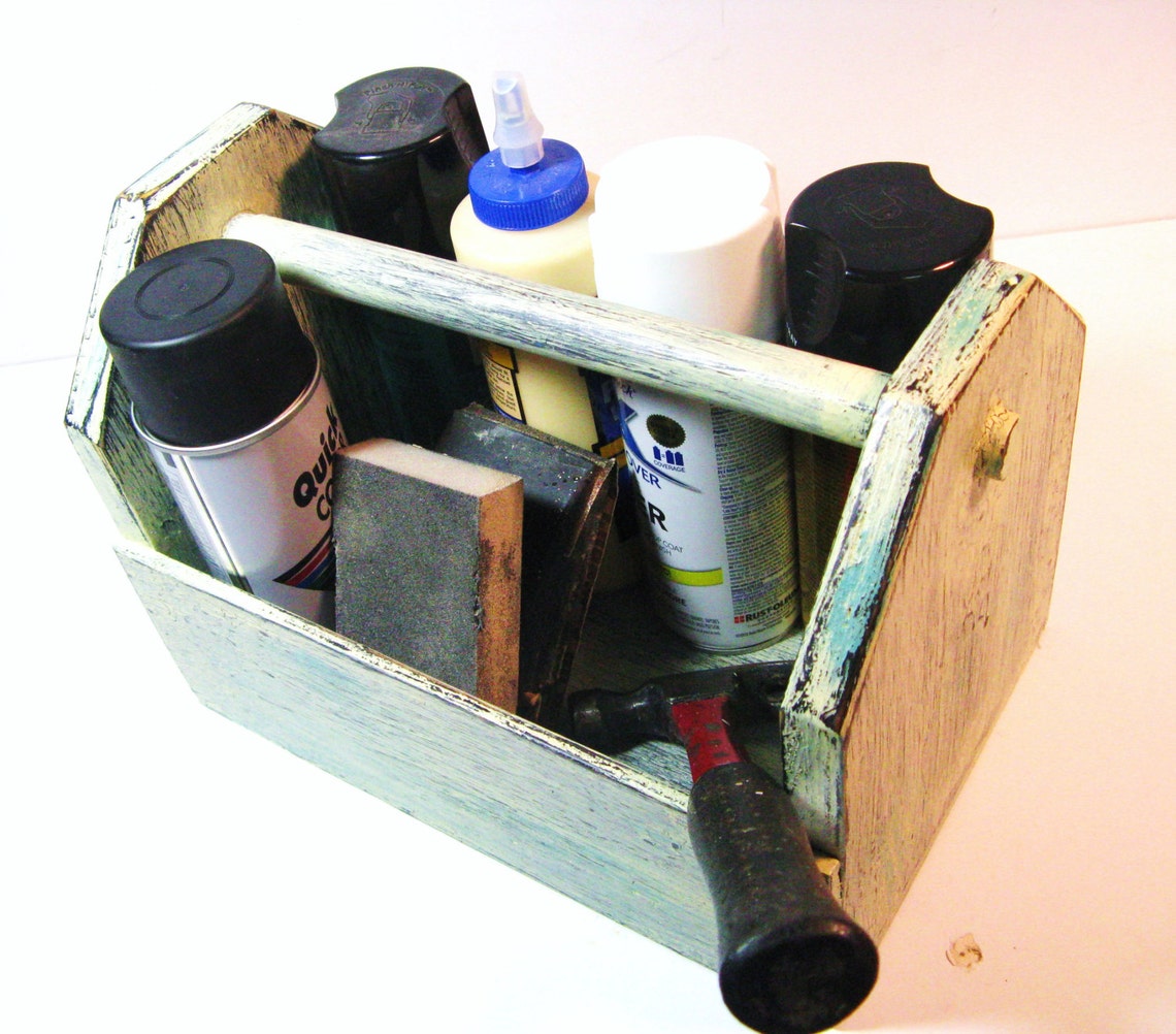WOODEN TOOL BOX Caddy Tote Storage Garden Tote Tool Box - Etsy