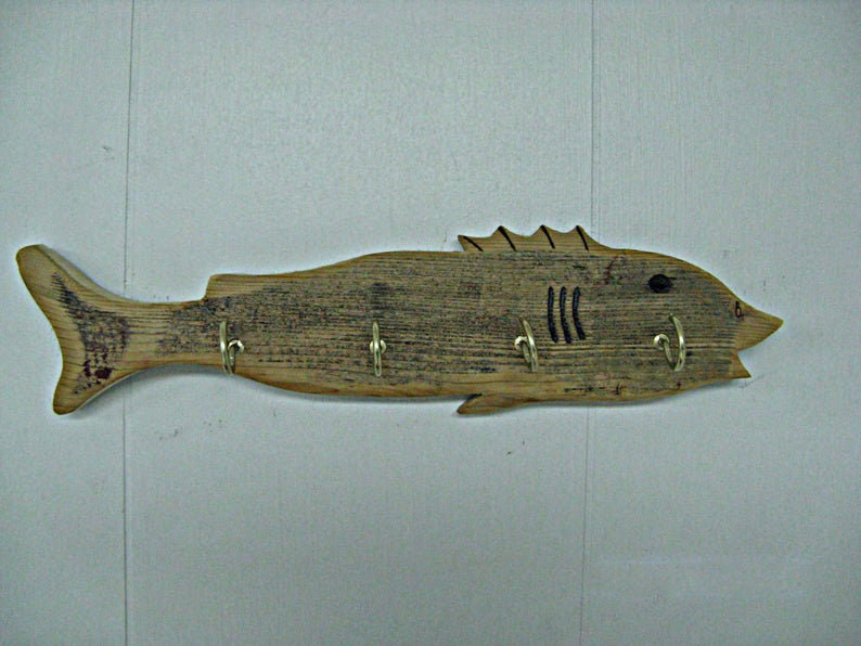 FISH KEY RACK Hand Carved Key Rack Key Rack Jewelry Rack - Etsy