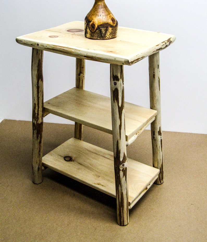 Side Table Rustic Occasional Table Plant Stand Log Table | Etsy