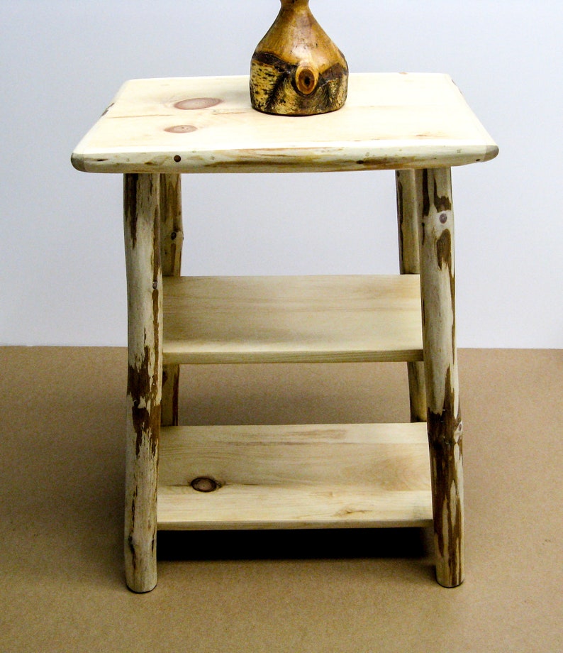 Side Table Rustic Occasional Table Plant Stand Log Table | Etsy