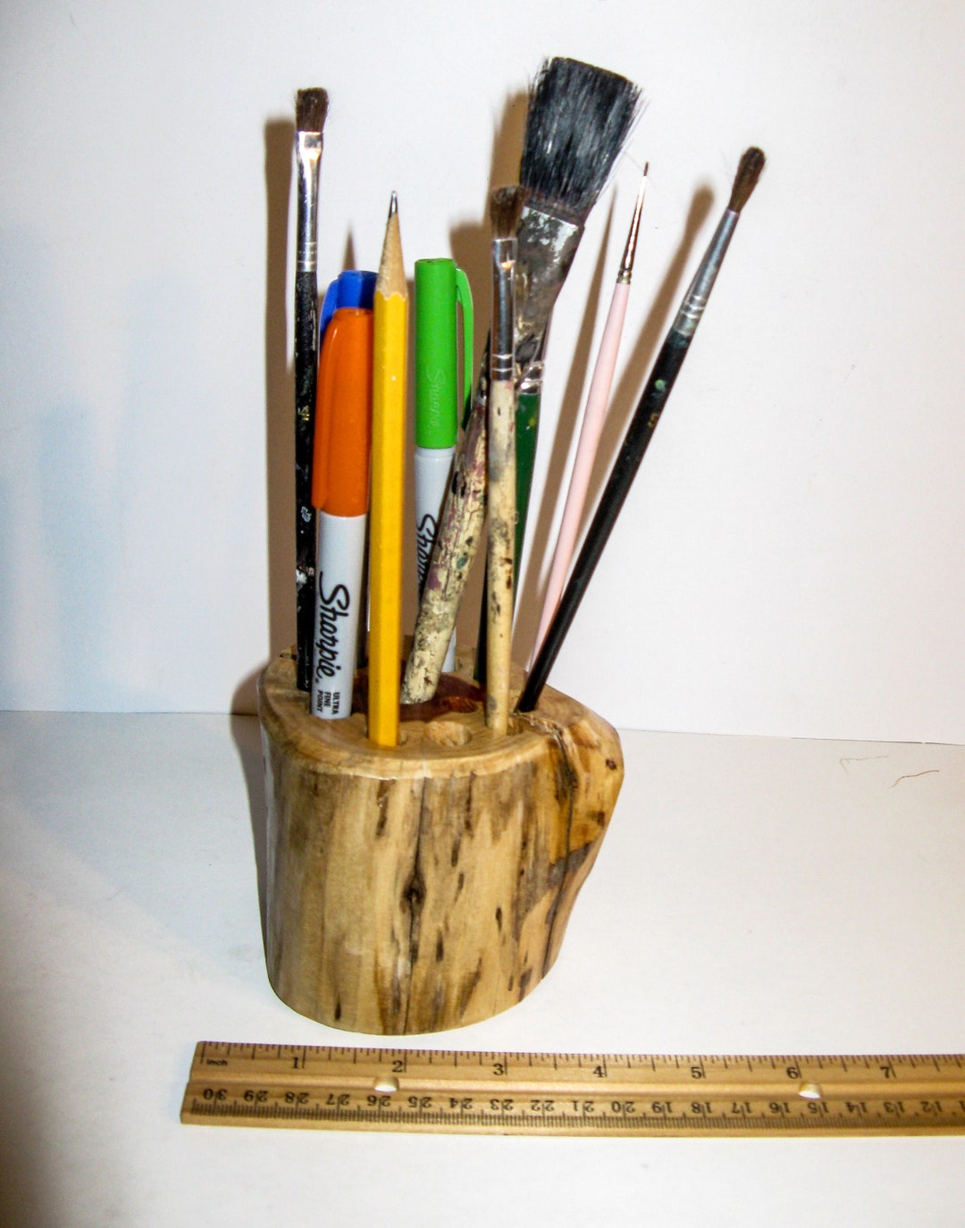 Cedar Tool Rack, Desk Organizer, Tool Rack, Artist Brush Rack, Makeup ...