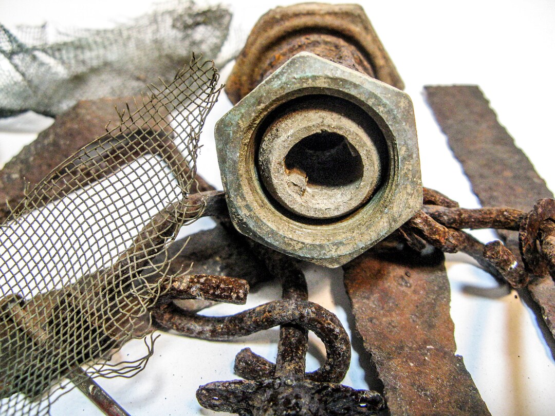 RECLAIMED RUSTY METAL Rusty Crusty, Farm Yard Find, Assemblage, Mixed ...