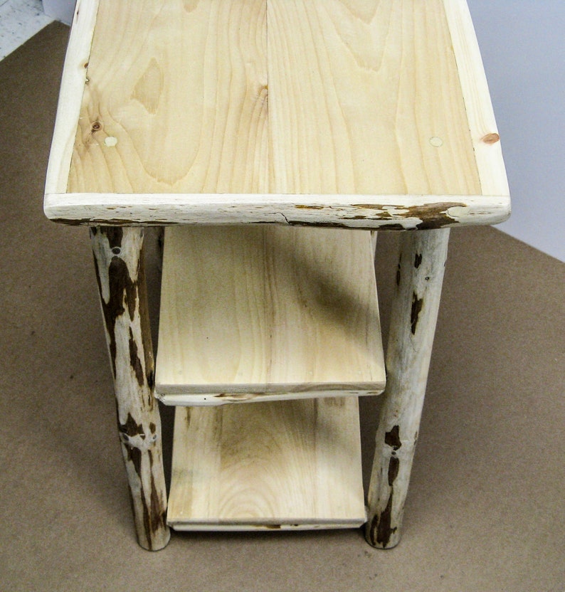 Side Table Rustic Occasional Table Plant Stand Log Table | Etsy