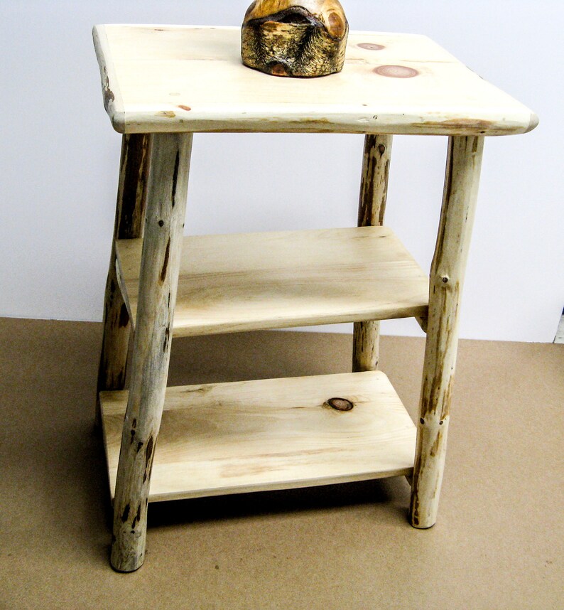 Side Table Rustic Occasional Table Plant Stand Log Table - Etsy