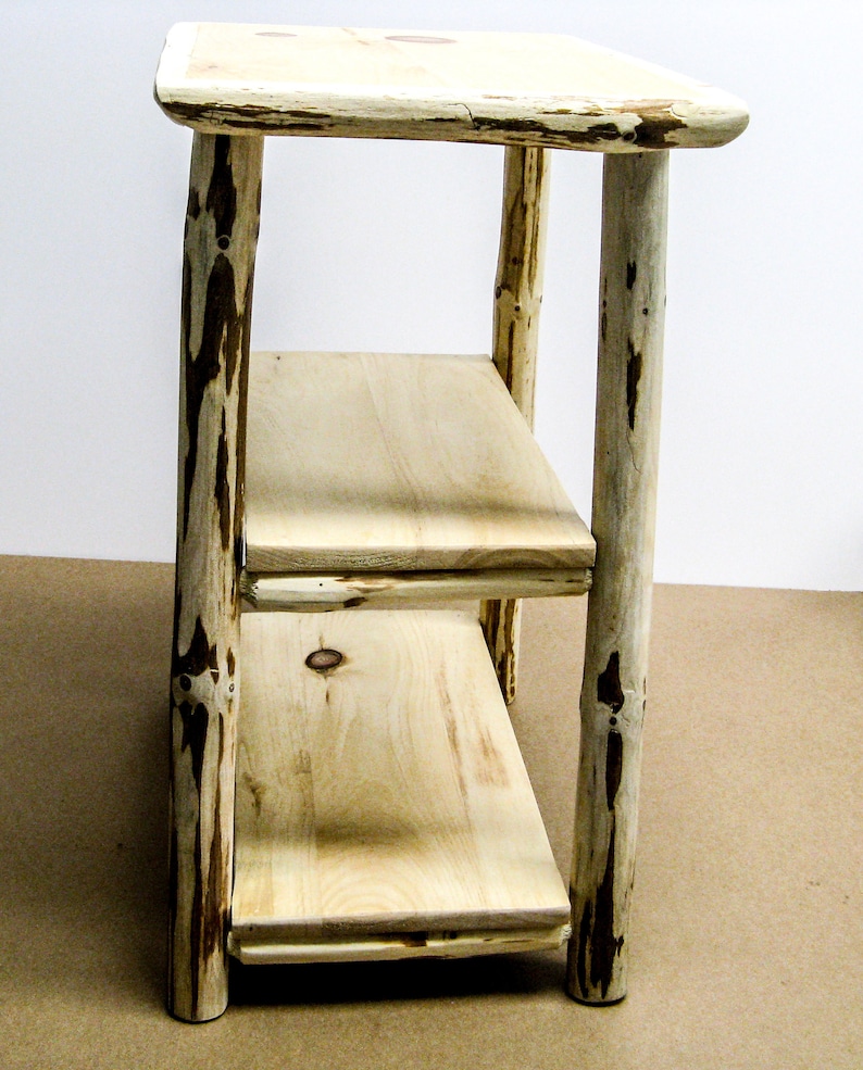 Side Table Rustic Occasional Table Plant Stand Log Table - Etsy