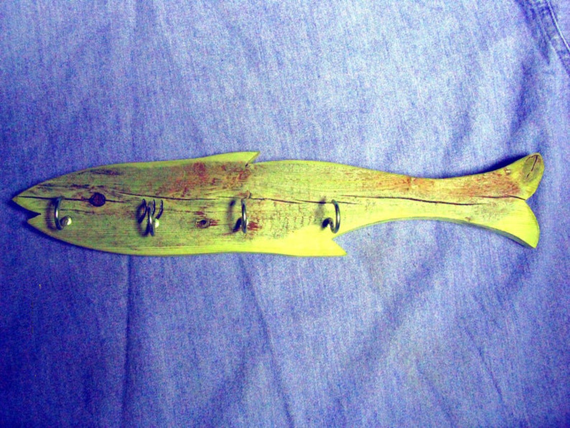 FISH KEY RACK Hand Carved Key Rack Key Rack Jewelry Rack - Etsy