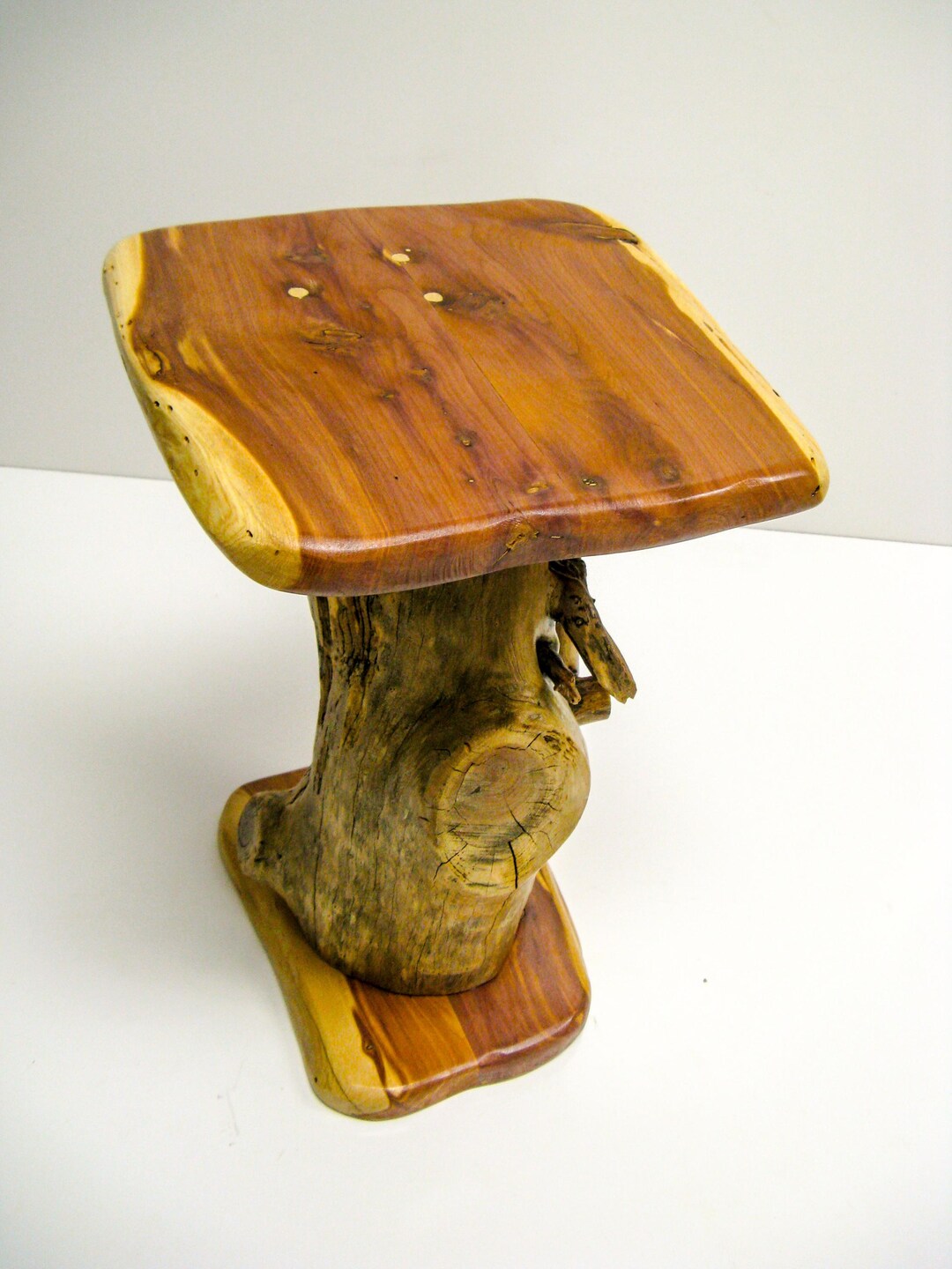 Tree Stump Table, Rustic Cedar Table, Plant Stand, Twig Table, Branch ...