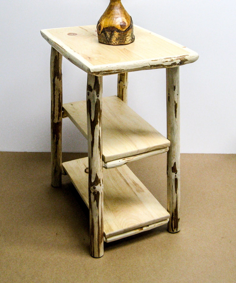 Side Table Rustic Occasional Table Plant Stand Log Table | Etsy