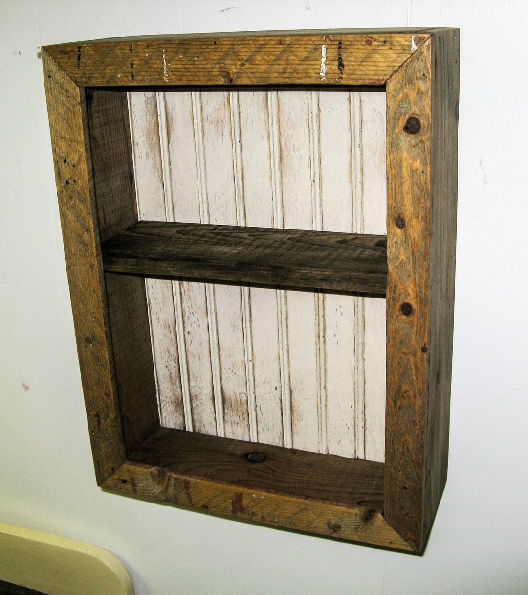 RUSTIC WALL CABINET Shadow Box Shelf, Display Case, Display Shelf ...