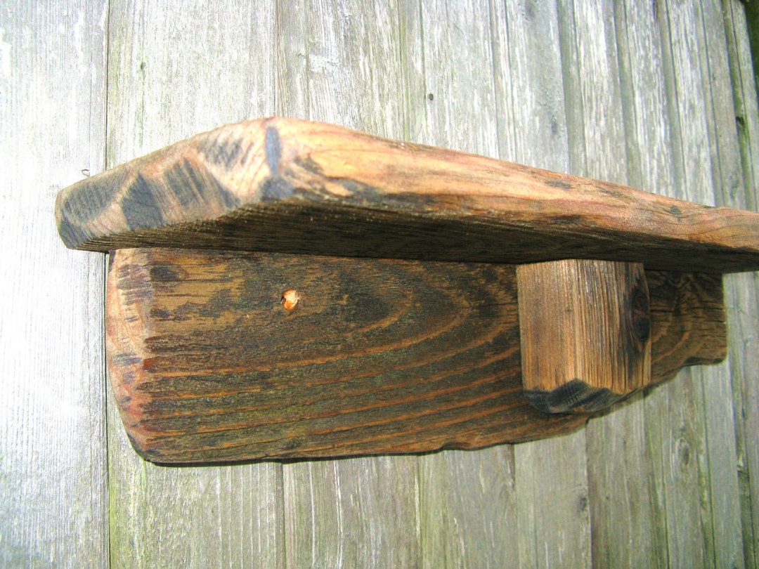Rustic Barnwood Shelf, 24" Shelf, Rustic, Mountain, Farmhouse, Ranch ...