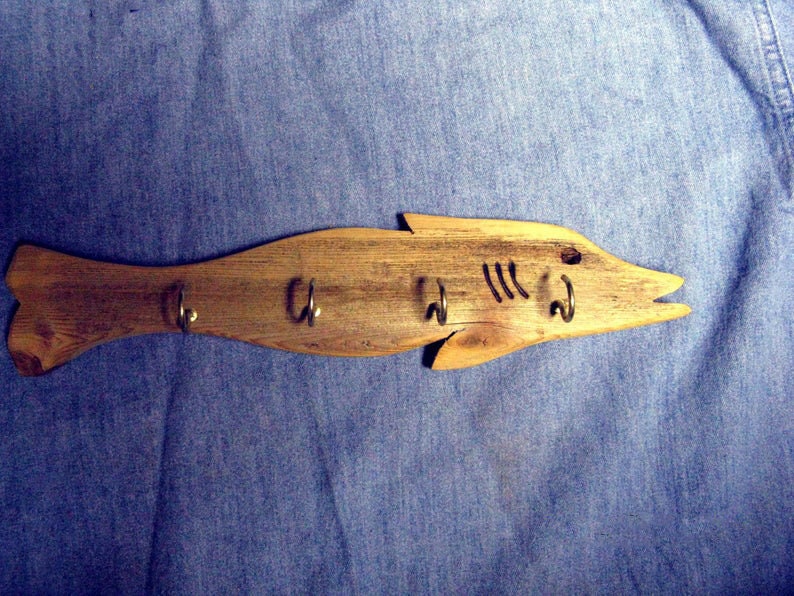 FISH KEY RACK Hand Carved Key Rack Key Rack Jewelry Rack - Etsy