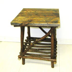 Custom Rustic Tables, Plant Stand, Side Table, Occasional Table,branch ...