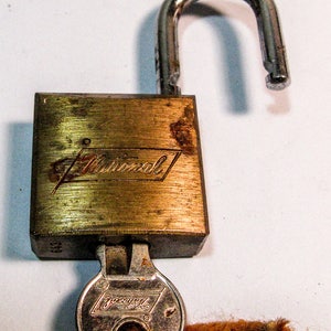 Antique / Vintage Padlock, Working Lock With Key, Vintage Solid Brass ...