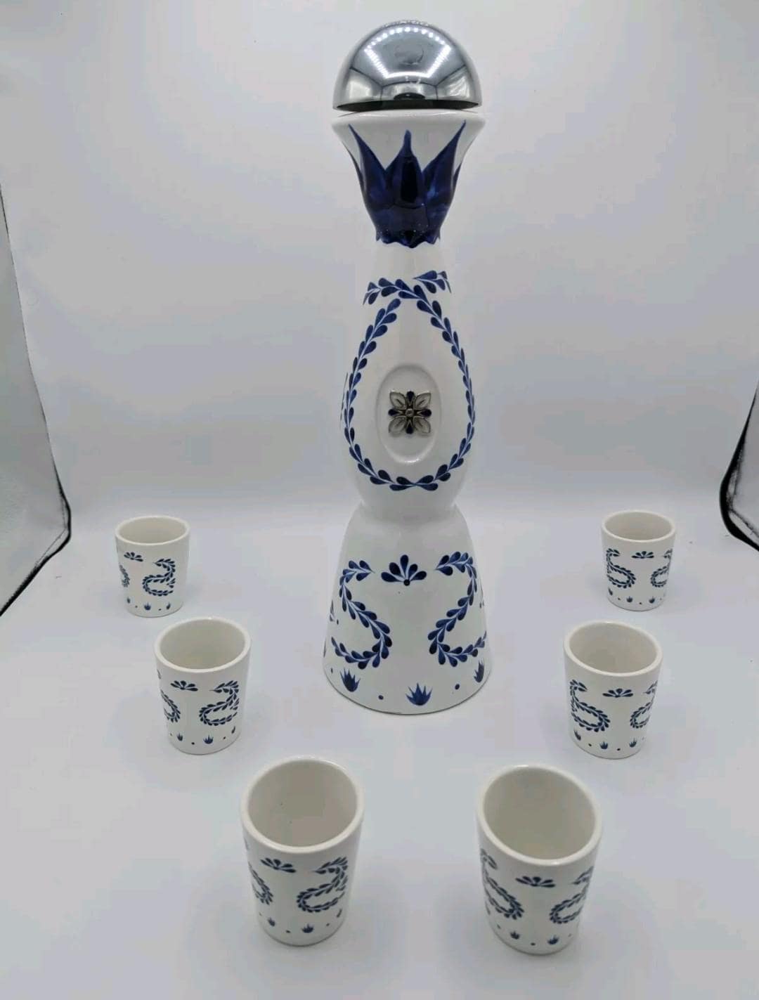 Clase Azul Reposado Tequila 700 Ml Empty Bottle With 6 Matching Shots ...