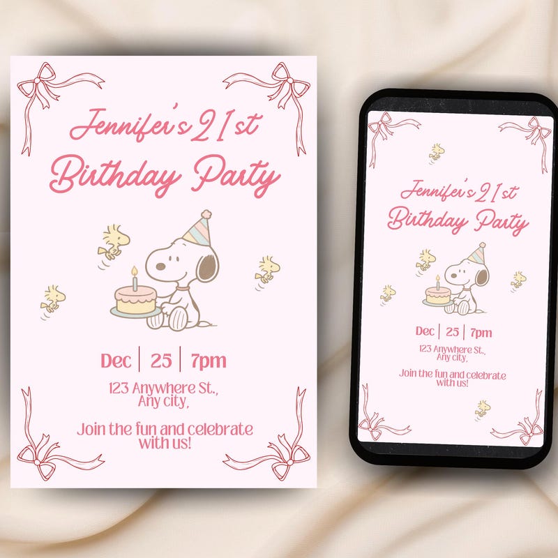 Snoopy With Pink Bow Png - Etsy