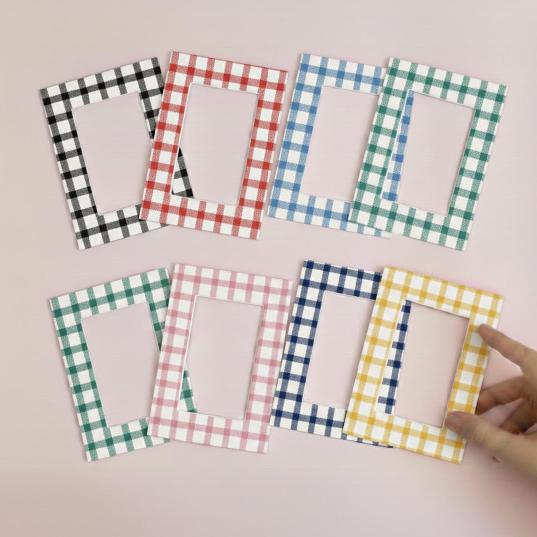 Plaid Colourful Mount Matting for Picture Frame - Etsy