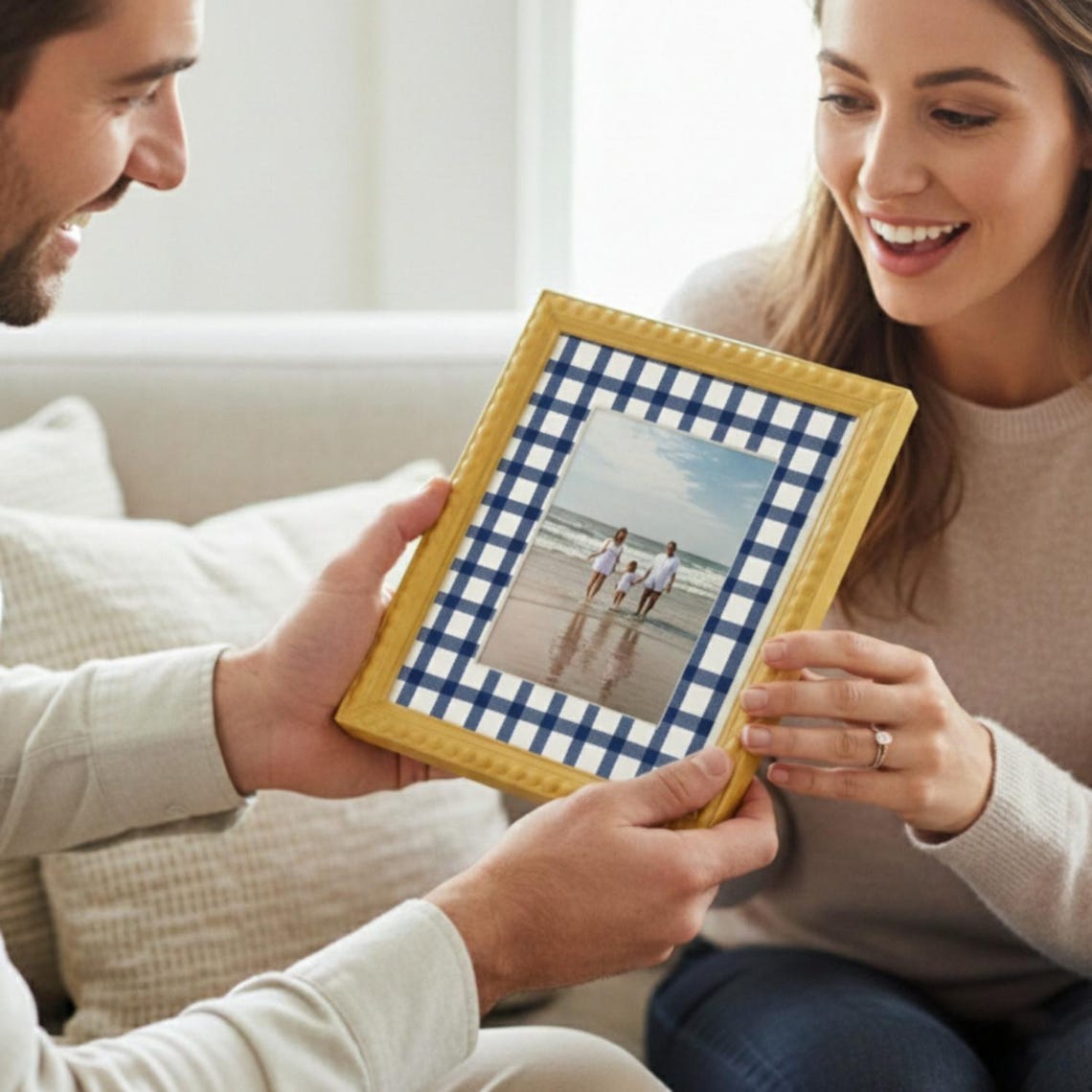 Plaid Colourful Mount Matting for Picture Frame - Etsy