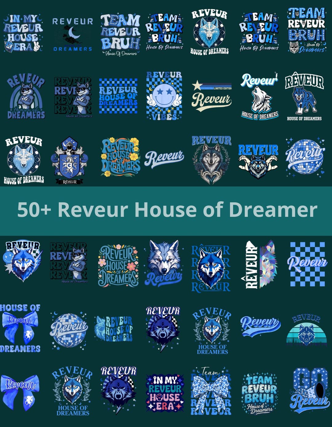 50+ Reveur House of Dreamer Png Bundle, Back to School Png, College ...
