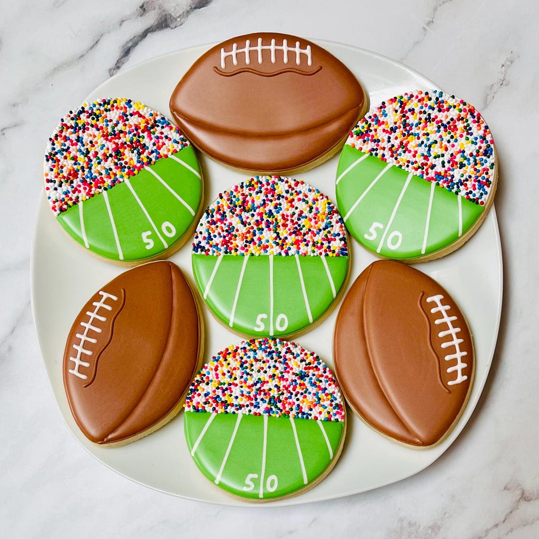 One Dozen Football and Stadium Sugar Cookies - Etsy
