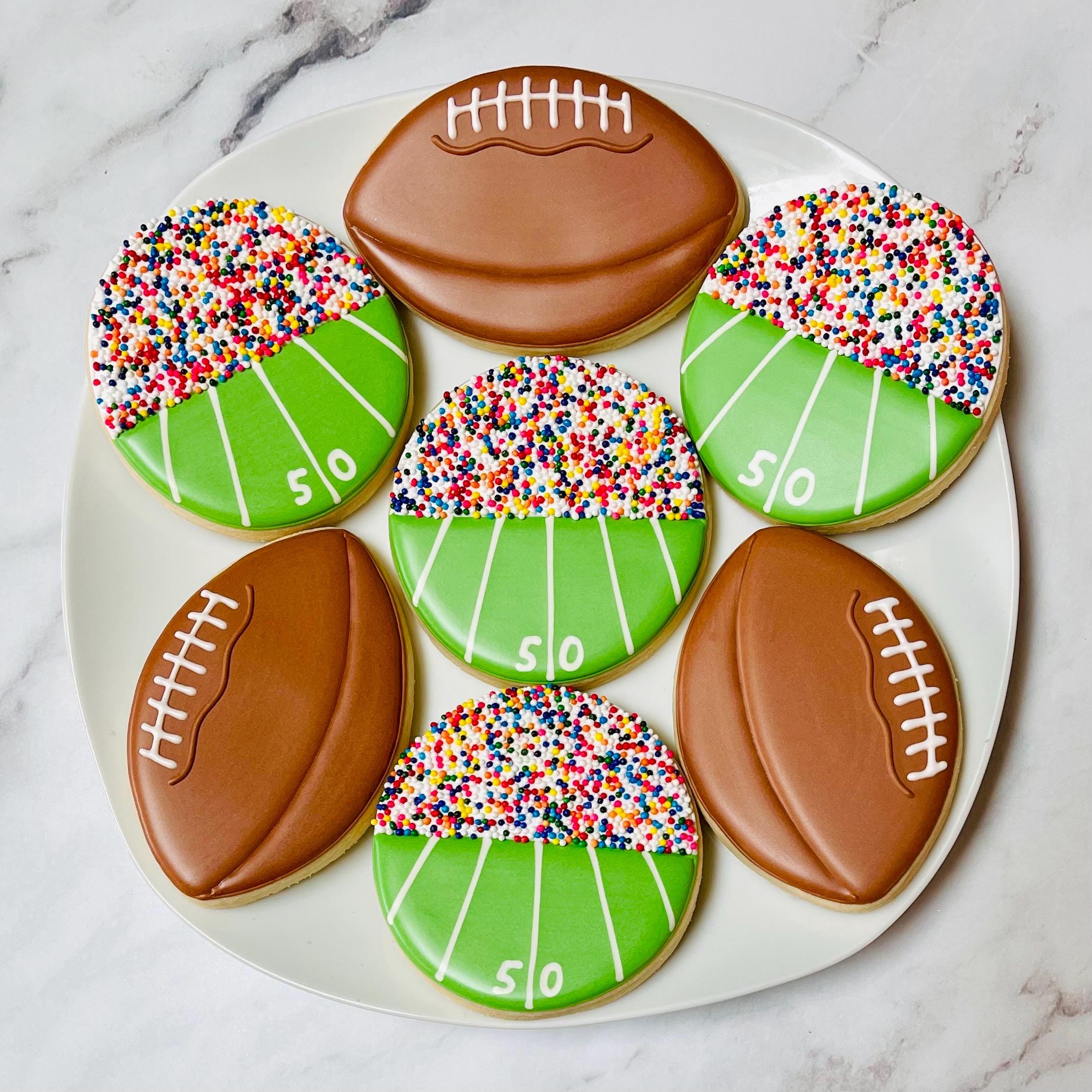 One Dozen Football and Stadium Sugar Cookies - Etsy