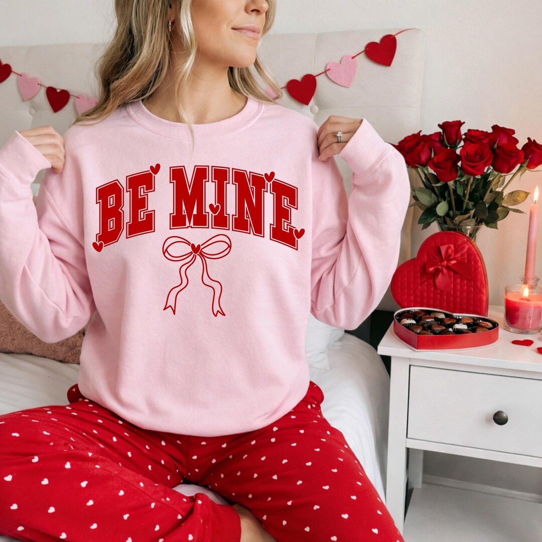 Be Mine Hearts & Bows Valentine Shirt PNG, Digital Download - Etsy