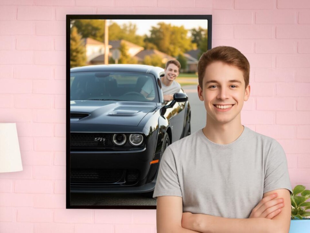 Personalized Dodge Car Portrait | Custom Muscle Car Photo (digital) - Etsy
