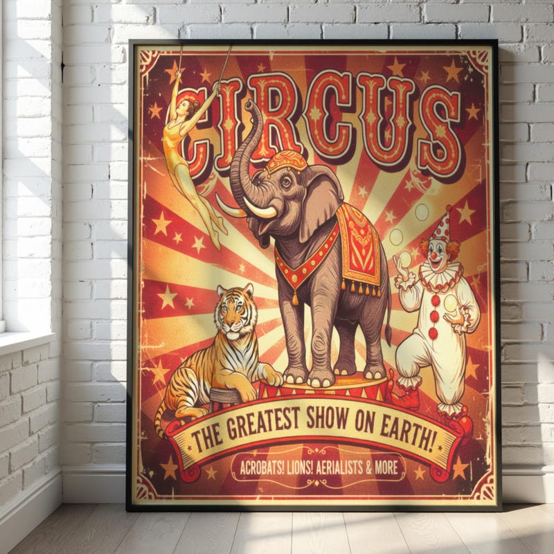 Circus Poster Etsy Australia