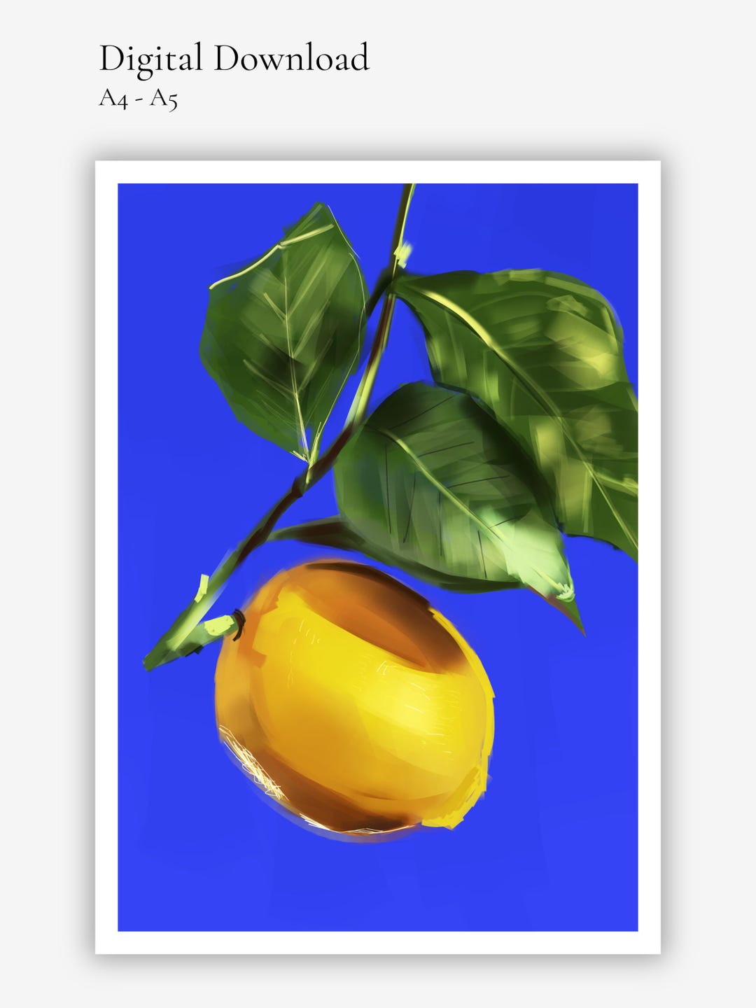 Art Print : Lemon A4-A5 - Digital Download - Etsy