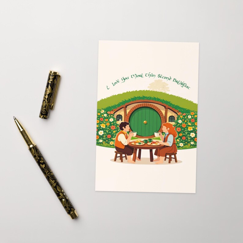 Hobbit Valentine Card – “I Love You More Than Second Breakfast” | Lotr ...