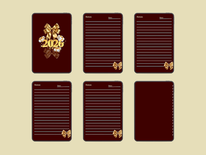 Printable Digital Notebook 2026, Simple Minimalist Journal, Instant ...