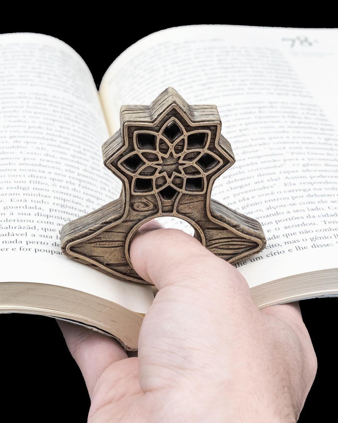 Mandala Reading Stand | Wooden Style Page Holder | Zen Accessory for ...