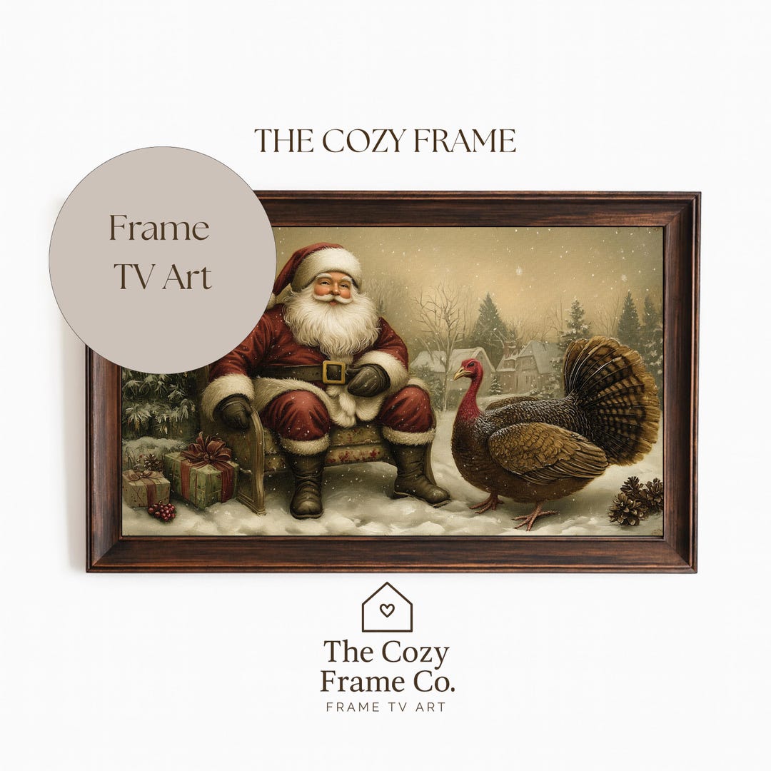 Santa & Turkey Christmas Winter Scene – Samsung Frame TV Screensaver ...