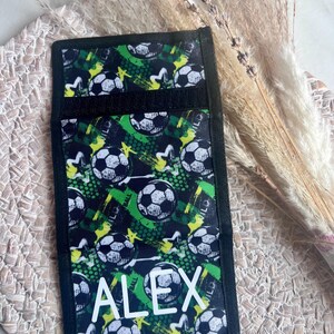 Personalised Football Wallet, Custom Name Boys Wallet, Football Themed ...