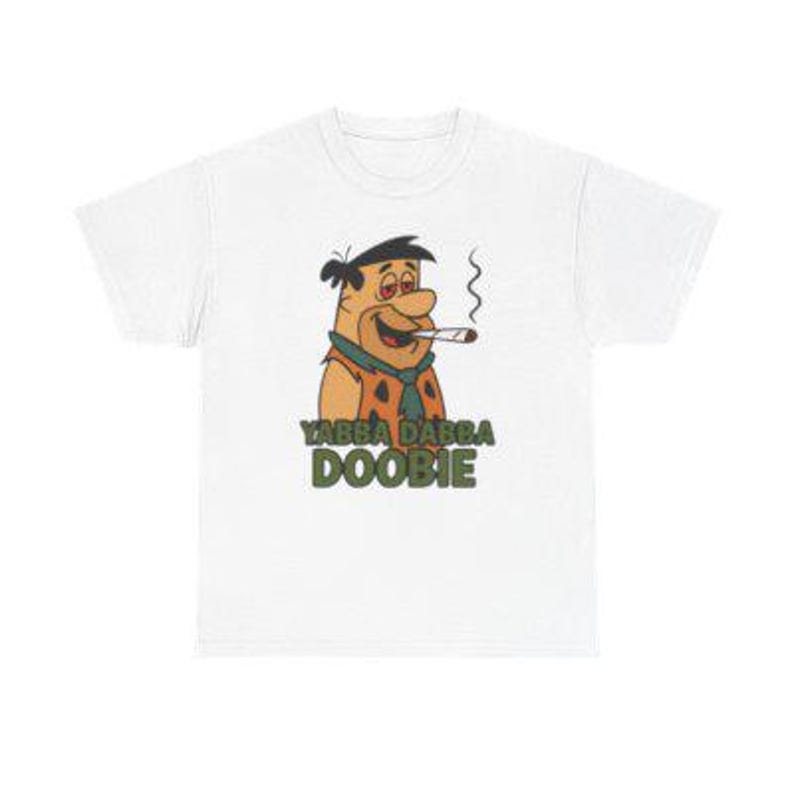 Yabba Dabba Doobie T-shirt / Stoner Cartoon Flintstones Paody - Etsy
