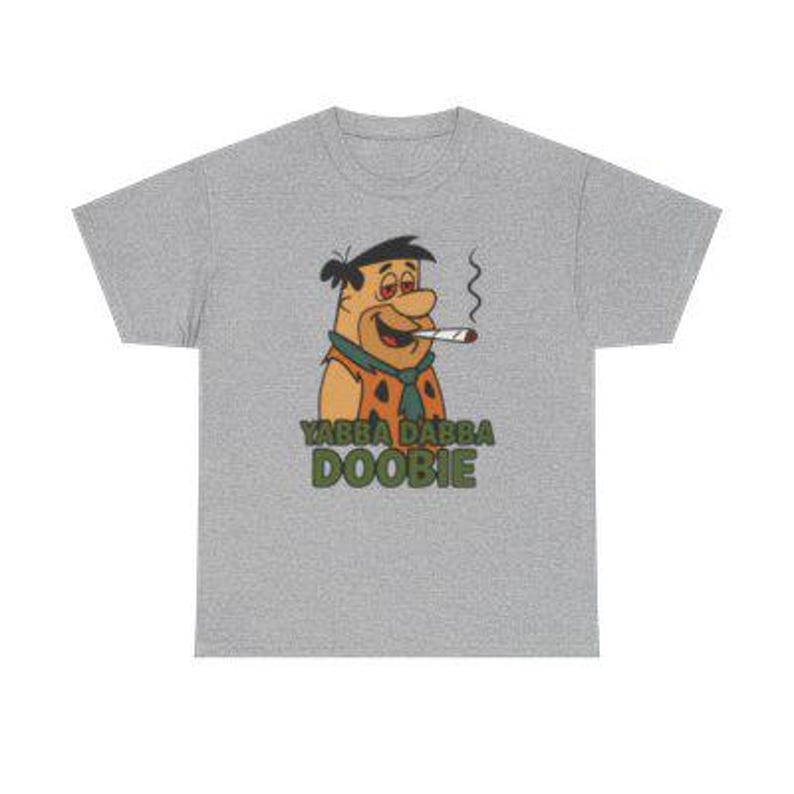 Yabba Dabba Doobie T-shirt / Stoner Cartoon Flintstones Paody - Etsy