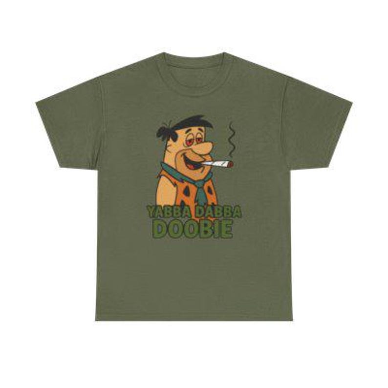 Yabba Dabba Doobie T-shirt / Stoner Cartoon Flintstones Paody - Etsy
