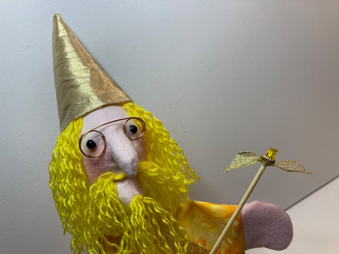 Hand Puppets for Children and Teaching Gold Wizard - Etsy