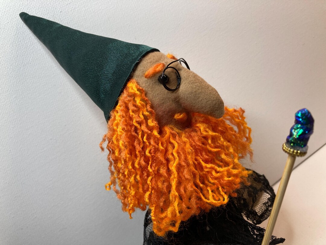 Hand Puppets for Children and Teaching Red Beard Wizard - Etsy