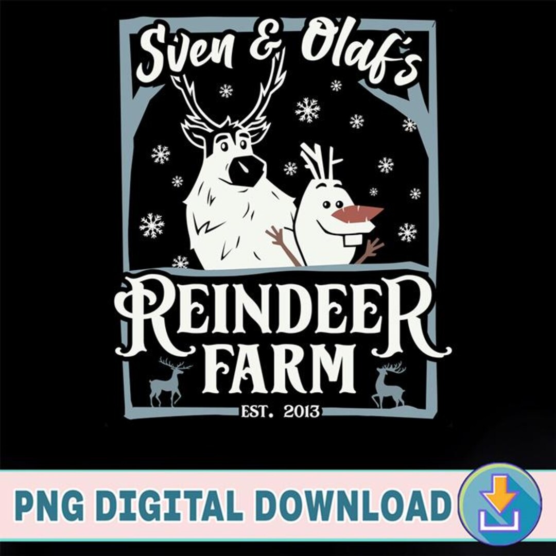 Sven and Olaf's Reindeer Farm PNG, Olaf and Sven Christmas Png, Frozen ...