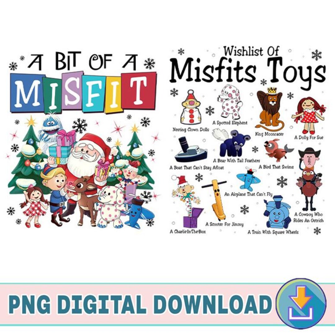 Retro Wishlist of Misfits Toys PNG, Island of Misfit Sweater, Rudolph ...