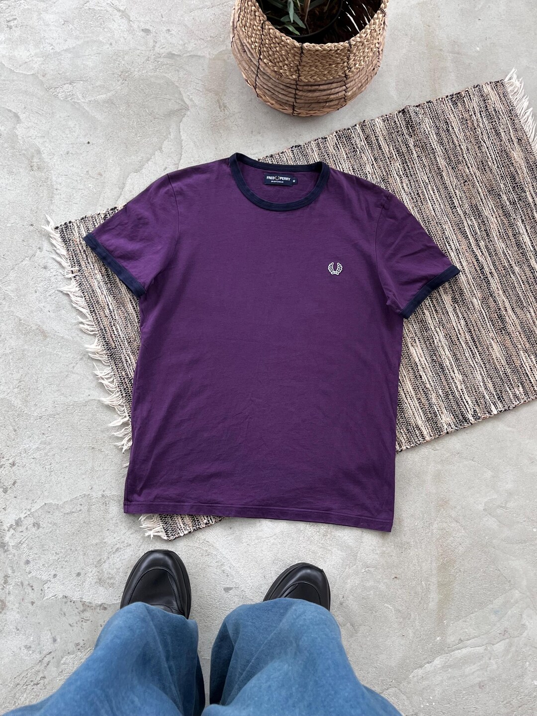 Vintage Fred Perry Purple Blank Casuals Avantgarde Basic Y2K Tshirt - Etsy