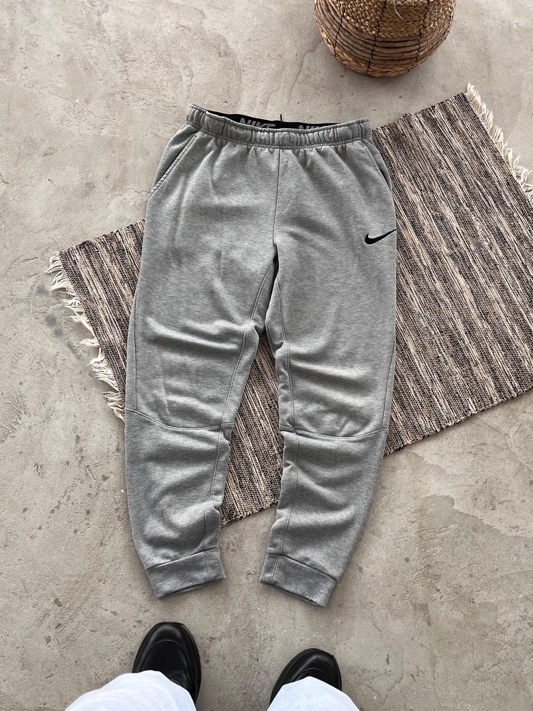 Vintage Nike Dri-fit Light Grey Sportswear Minimalistic Track ...