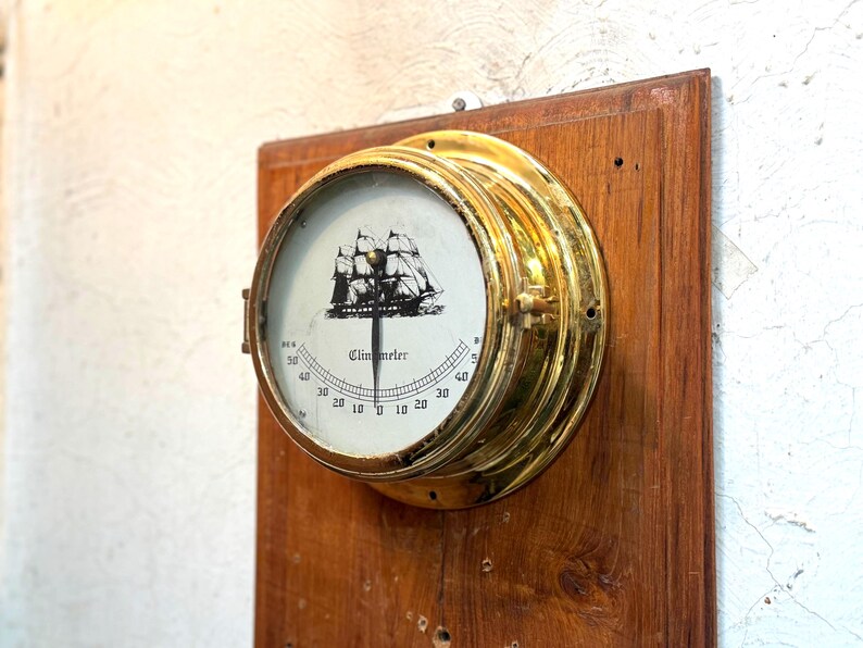 Vintage Nautical Ship Clinometer | Brass Marine Gauge | Collector Gift ...