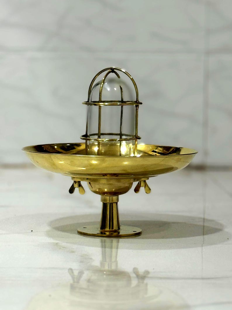 Classic Nautical Brass Bulkhead Ceiling Light | Vintage Marine Ship ...