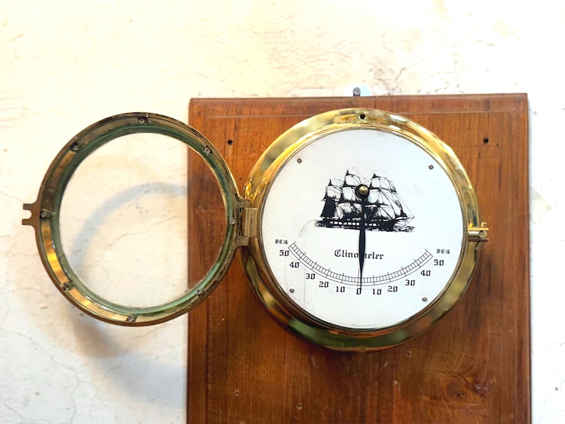 Vintage Nautical Ship Clinometer | Brass Marine Gauge | Collector Gift ...