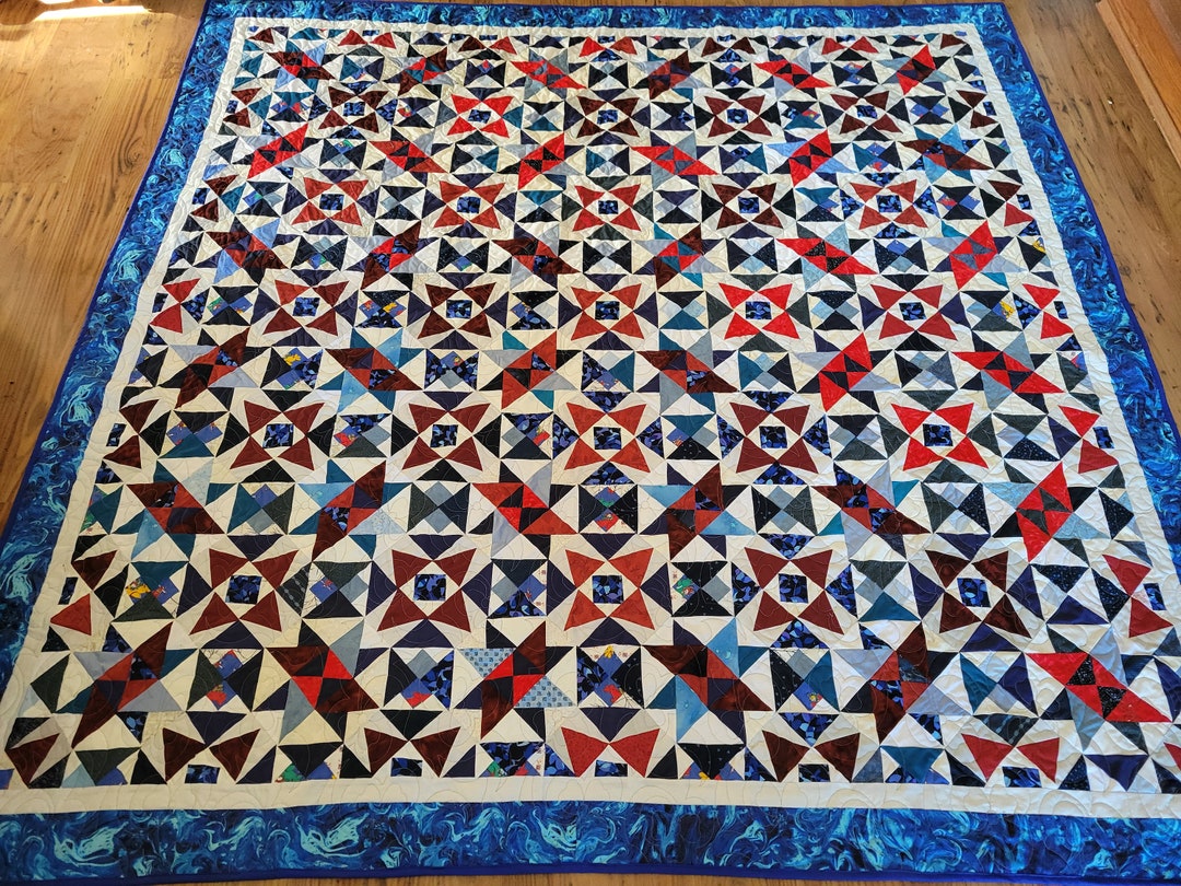Indigo Blue Quilt - Etsy